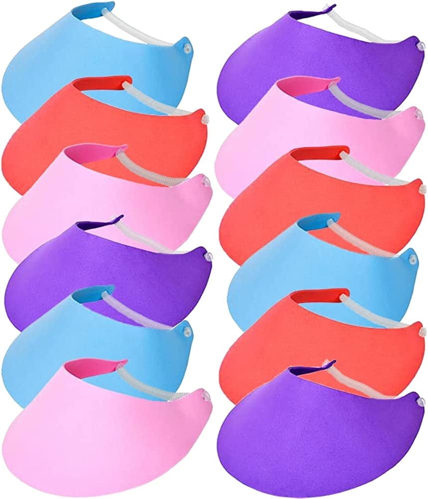 ArtCreativity Foam Visor Set: 12pc Assorted Colors, Age 3+, Great for ...