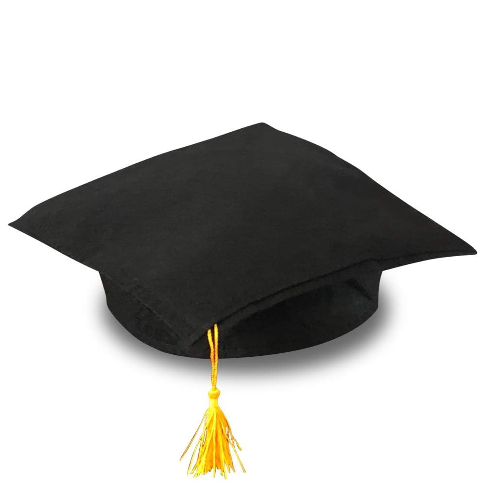 ArtCreativity Black Graduation Caps for Kids, Pack of 12, Child-Size ...