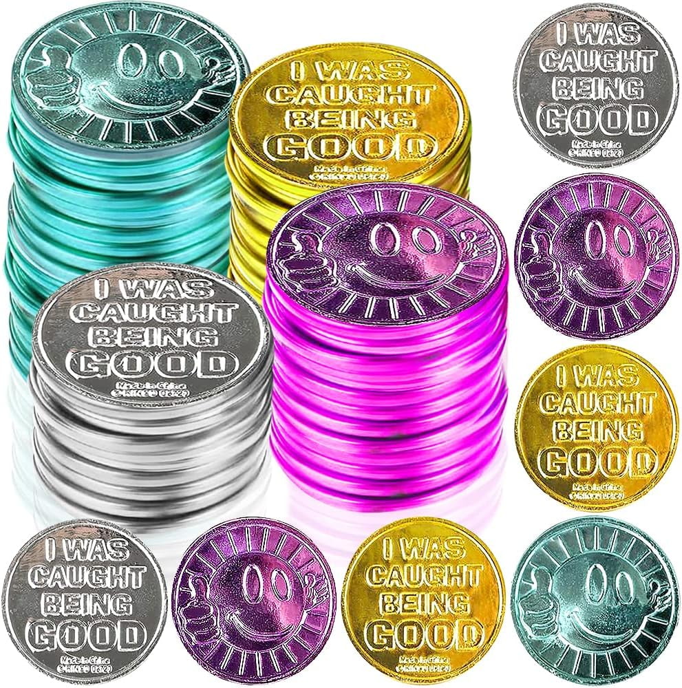 ArtCreativity Colorful Coin Collection, 144 'I Was Caught Being Good ...