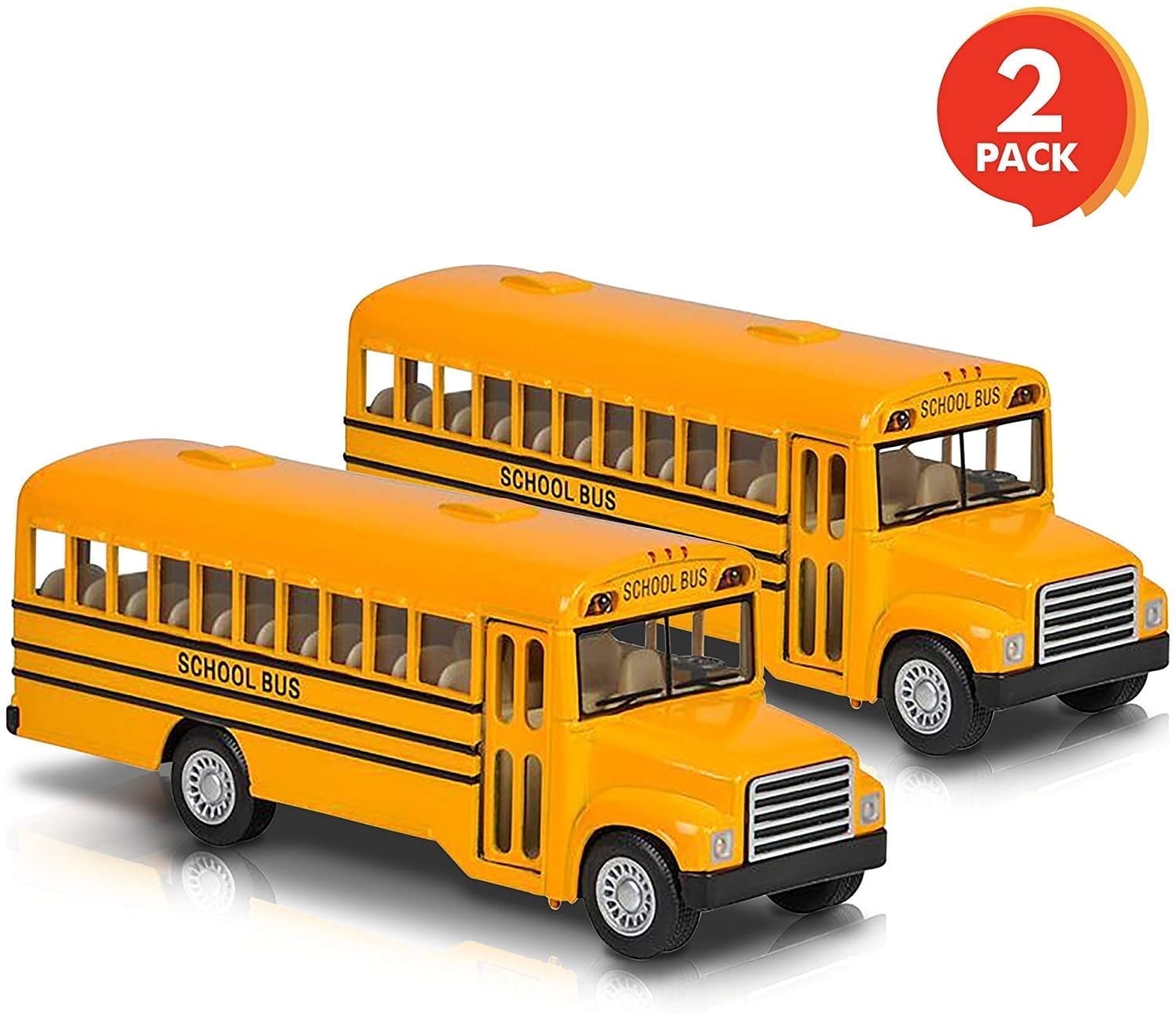 ArtCreativity Diecast School Bus Toy Set, 5 in. Kids Play Toys for Boys ...