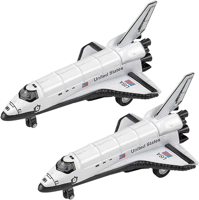 ArtCreativity Diecast Space Shuttle with Pullback Mechanism, Set of 2 ...