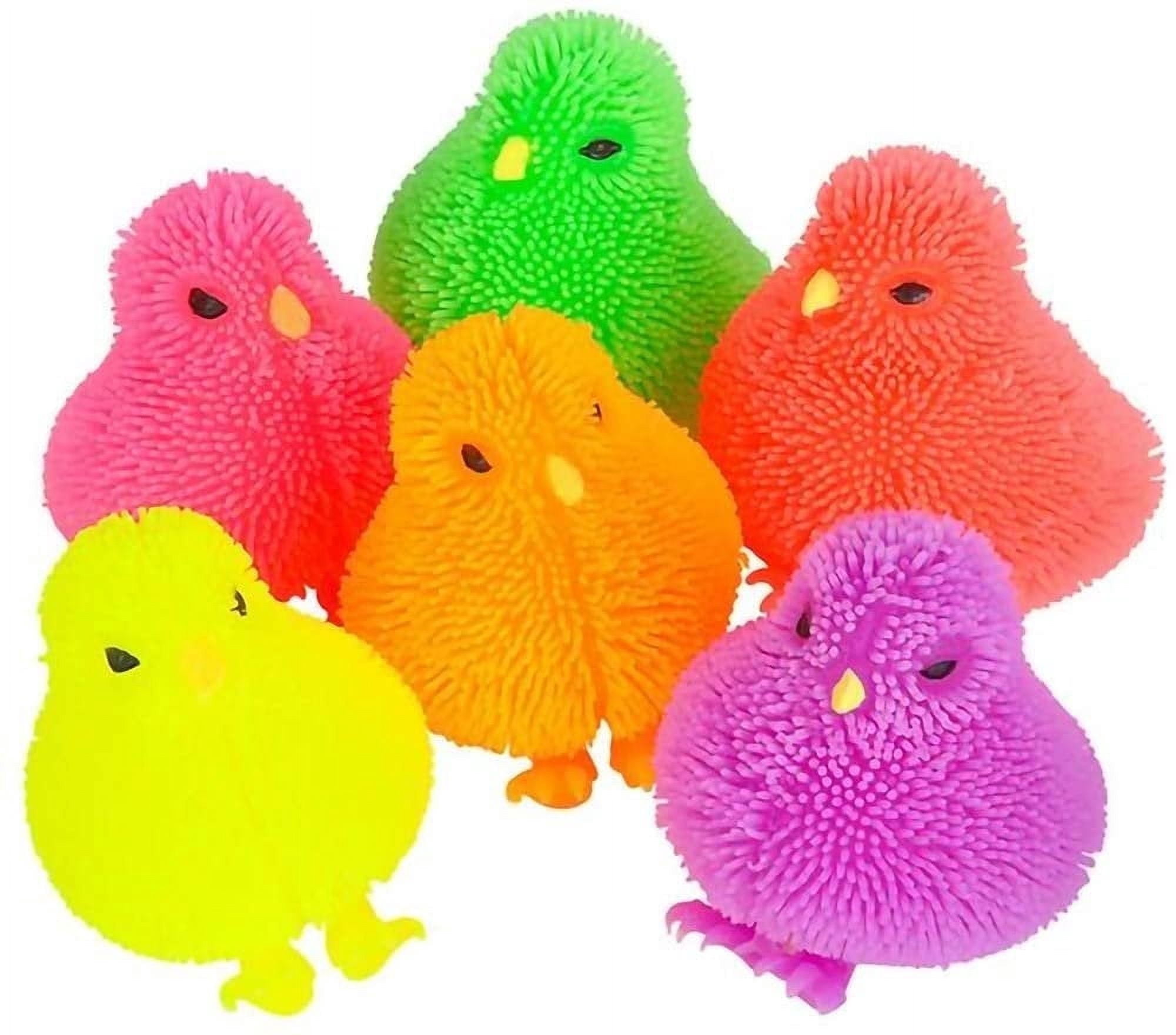 ArtCreativity 3" Chicken Puffer Toys, 12-pack Soft Rubber Sensory ...