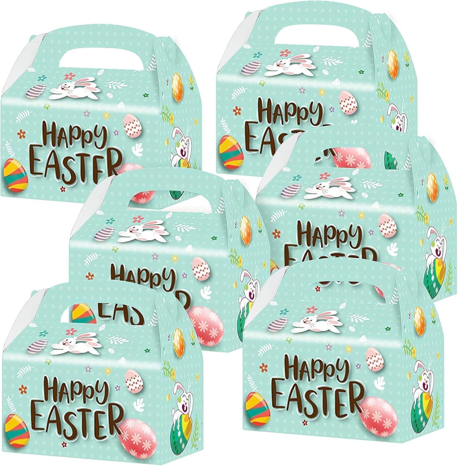 ArtCreativity Easter Treat Bags - Set of 12 Adorable Bunny Gift Boxes ...