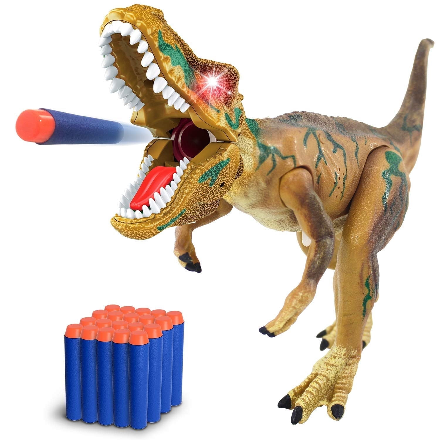 ArtCreativity Dinosaur Blaster Toy Gun for Kids 3+ – Light-up Dino ...