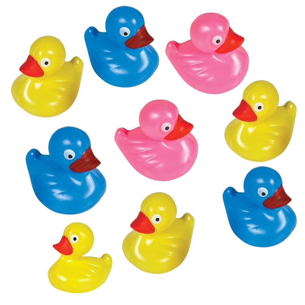 ArtCreativity Floating Plastic Duck Toys - Pack of 12 - Durable Duckie Bath Tub Water Toys for ...
