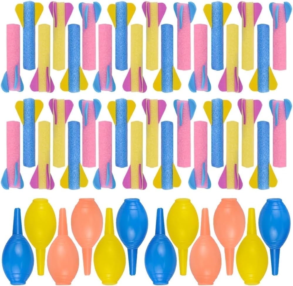 ArtCreativity Foam Rocket Launchers Blaster Set – 36 Foam Rockets & 12 ...