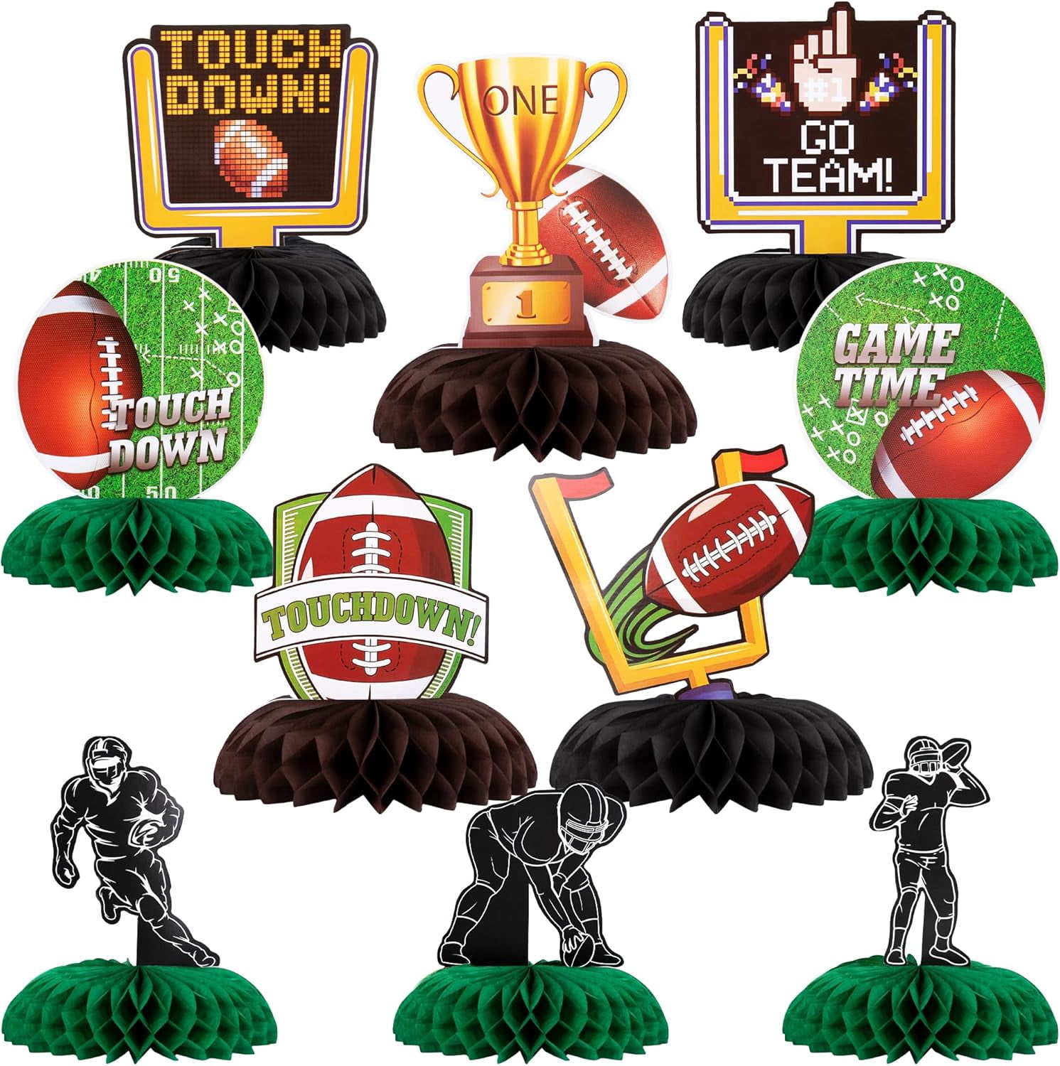 ArtCreativity Football Centerpieces for Table - Set of 10 - Sports ...
