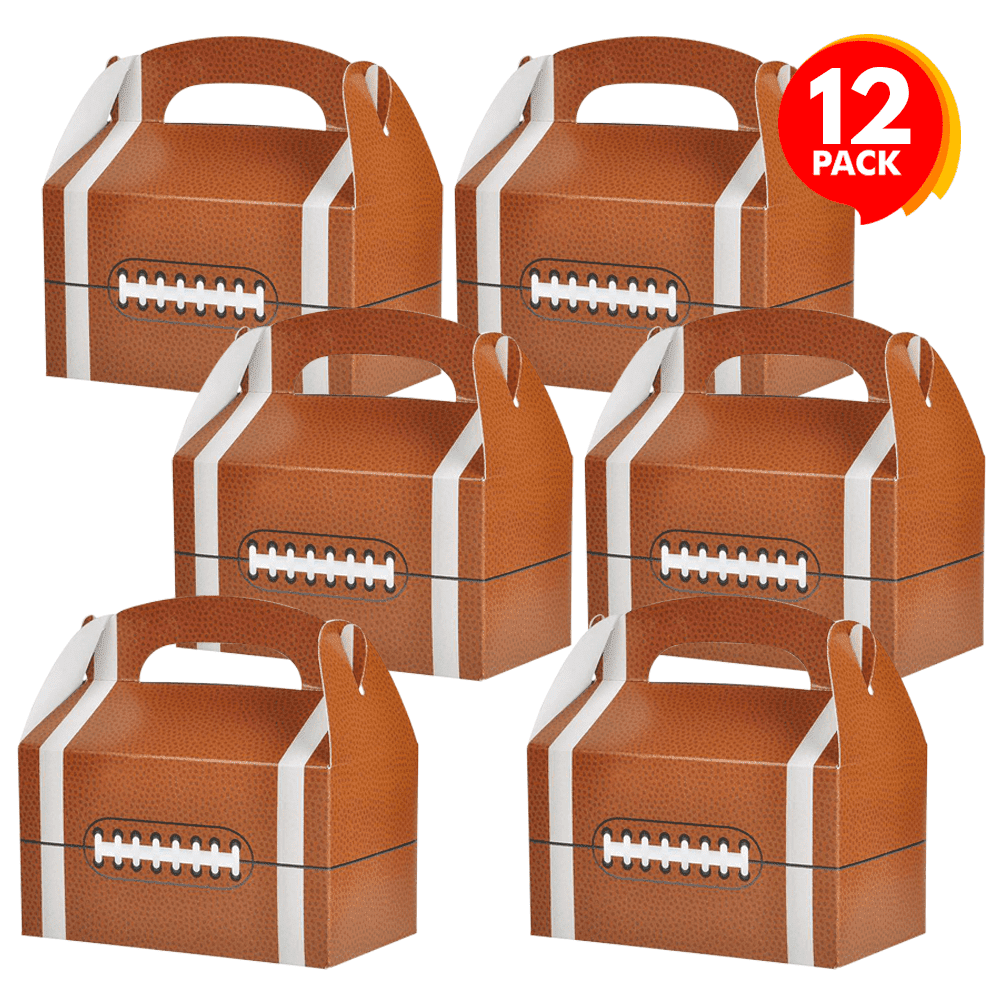 ArtCreativity Football Treat Boxes – 12-Pack Sports Party Favor Boxes ...
