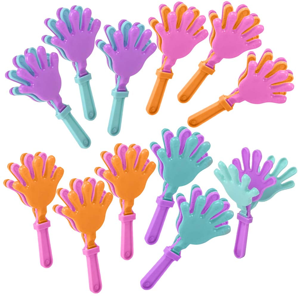ArtCreativity Hand Clappers Noisemakers - Pack of 24-4 Inches Plastic ...