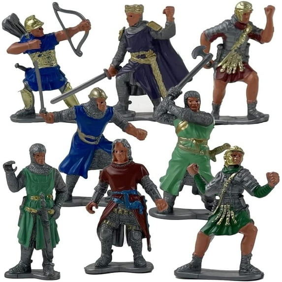 ArtCreativity Set of 16 Knight Action Figures for Kids, Medieval ...