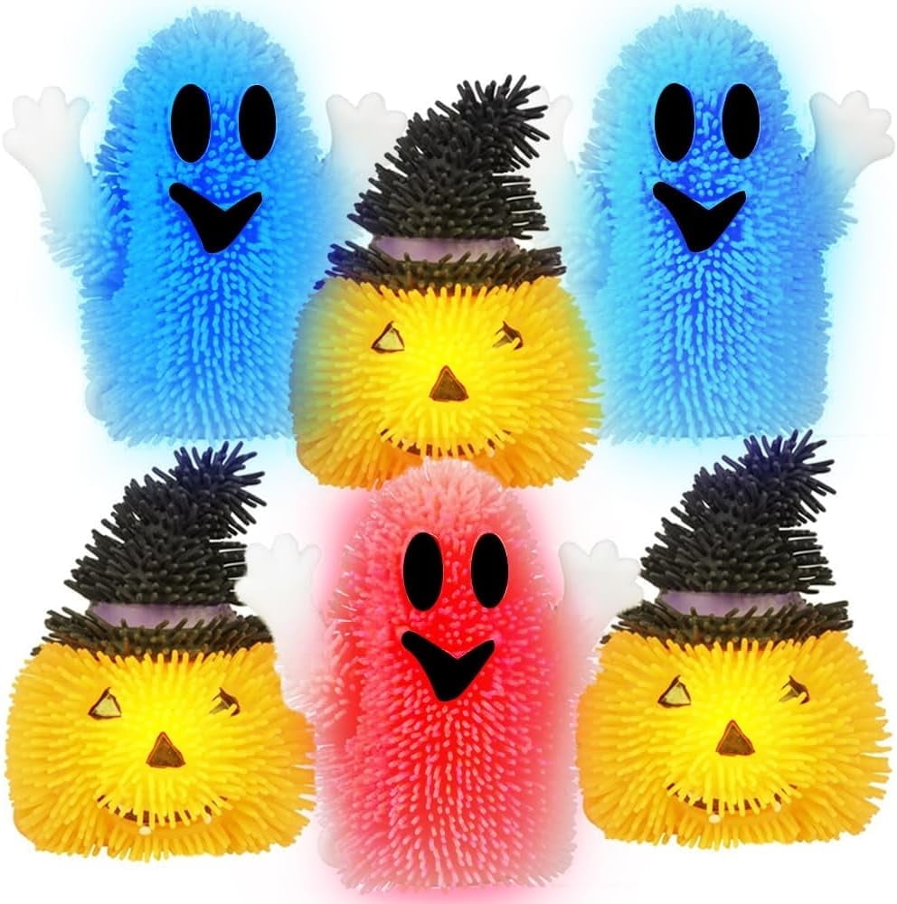 ArtCreativity LED Halloween Fidget Toys - 6-Pack Ghost & Pumpkin Light ...