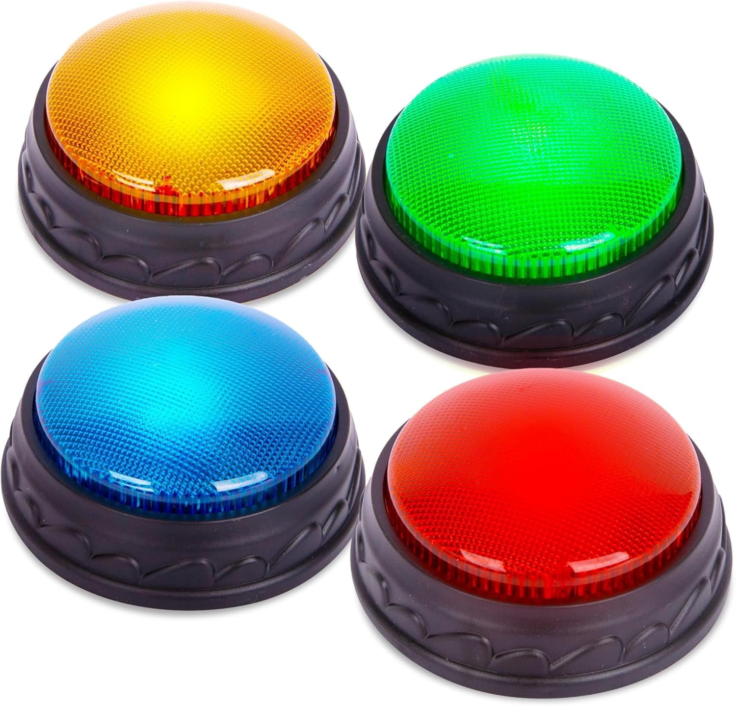 ArtCreativity Light Up Answer Buzzers – Set of 4 Game Show Buzzers with ...
