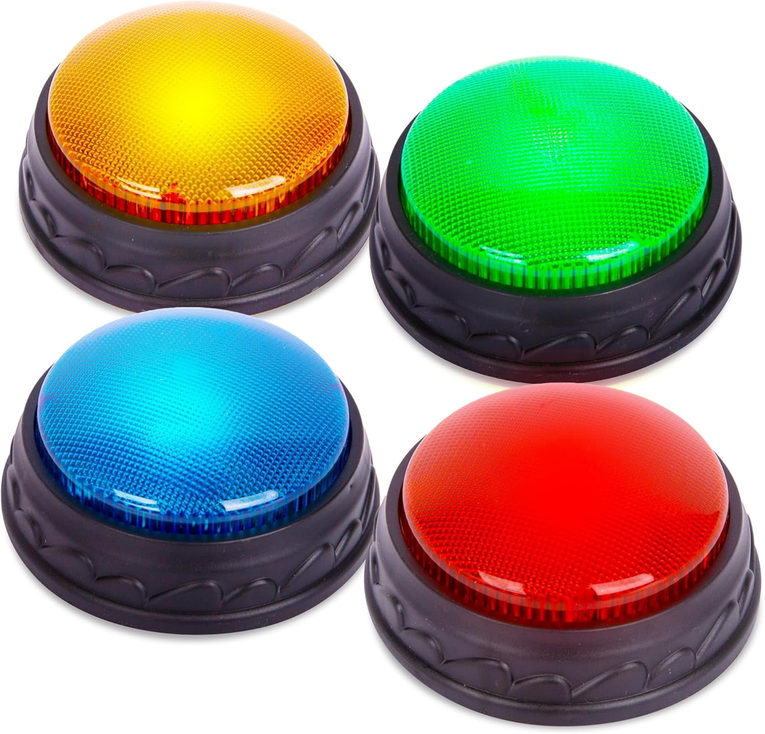 ArtCreativity Light Up Answer Buzzers – Set of 4 Game Show Buzzers with ...