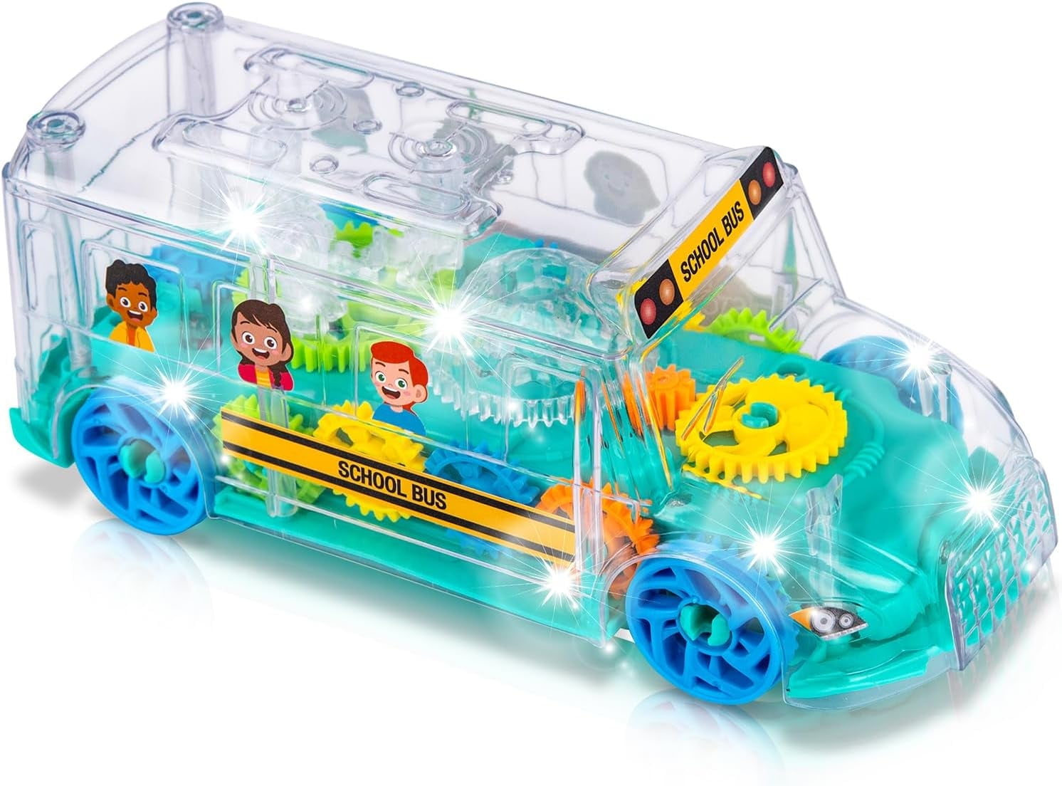 ArtCreativity Light-Up School Bus Toy – Bump & Go Action with LED ...