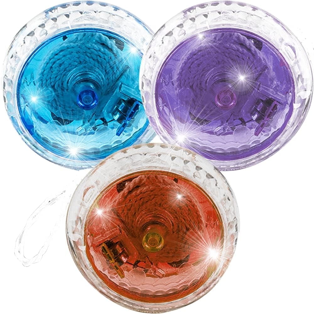 ArtCreativity Light-Up Yo-Yos for Kids – 3-Pack, Flashing LED YoYo Toys ...