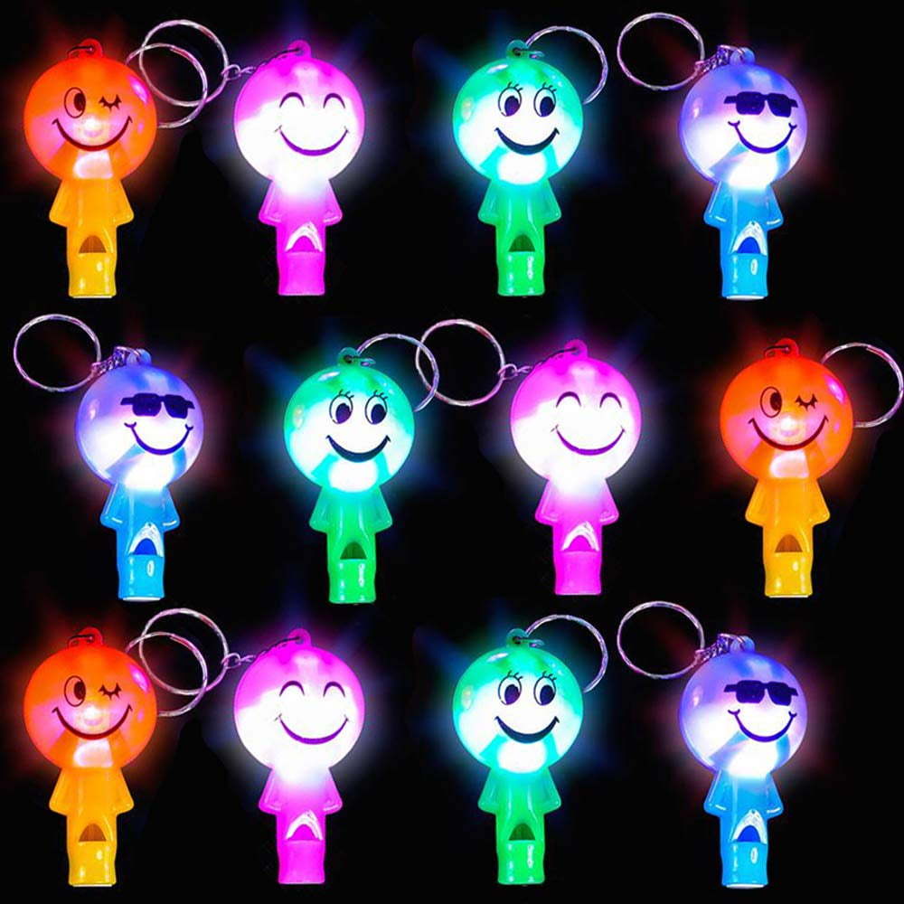 ArtCreativity Light UpITSC Keychains for Kids with Whistles, Set 12 ...