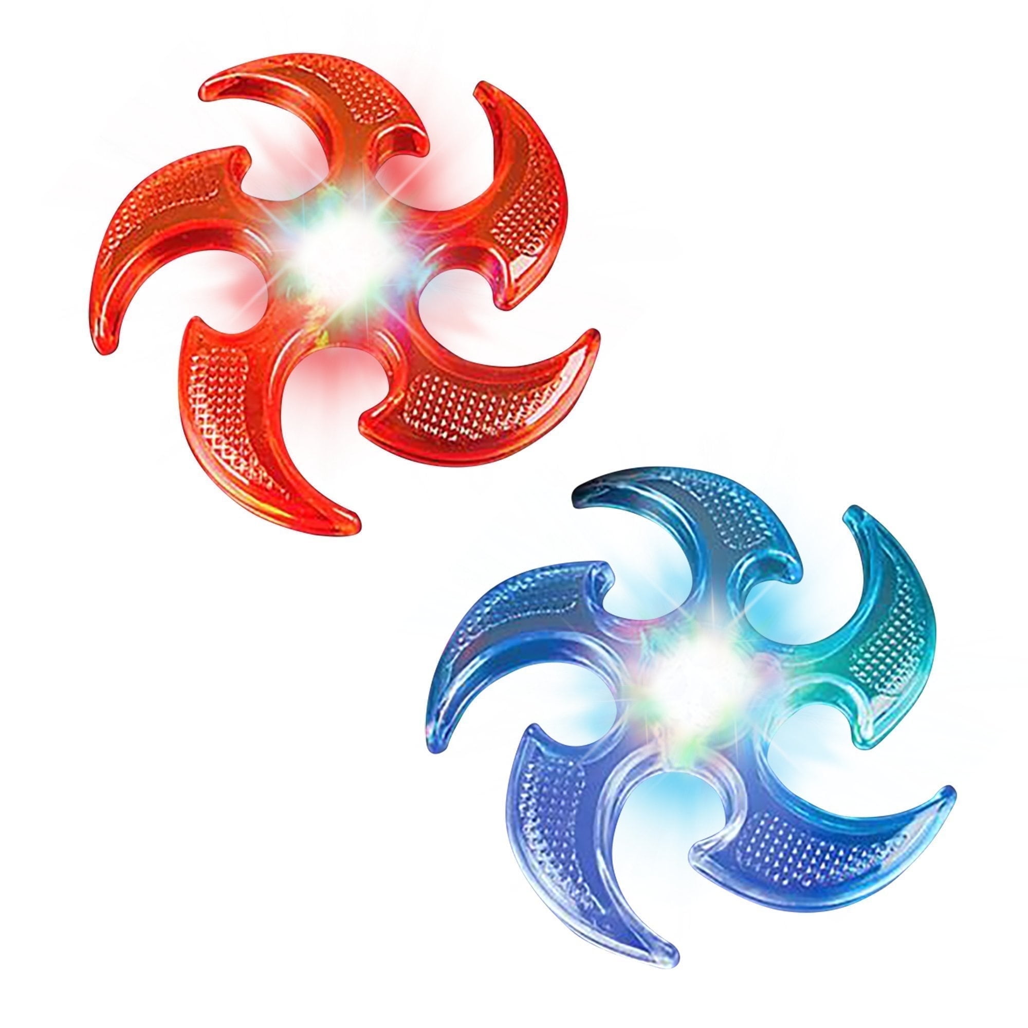 ArtCreativity LED Ninja Flyer Discs for Kids – 2‑Pack Blue & Red Flying ...