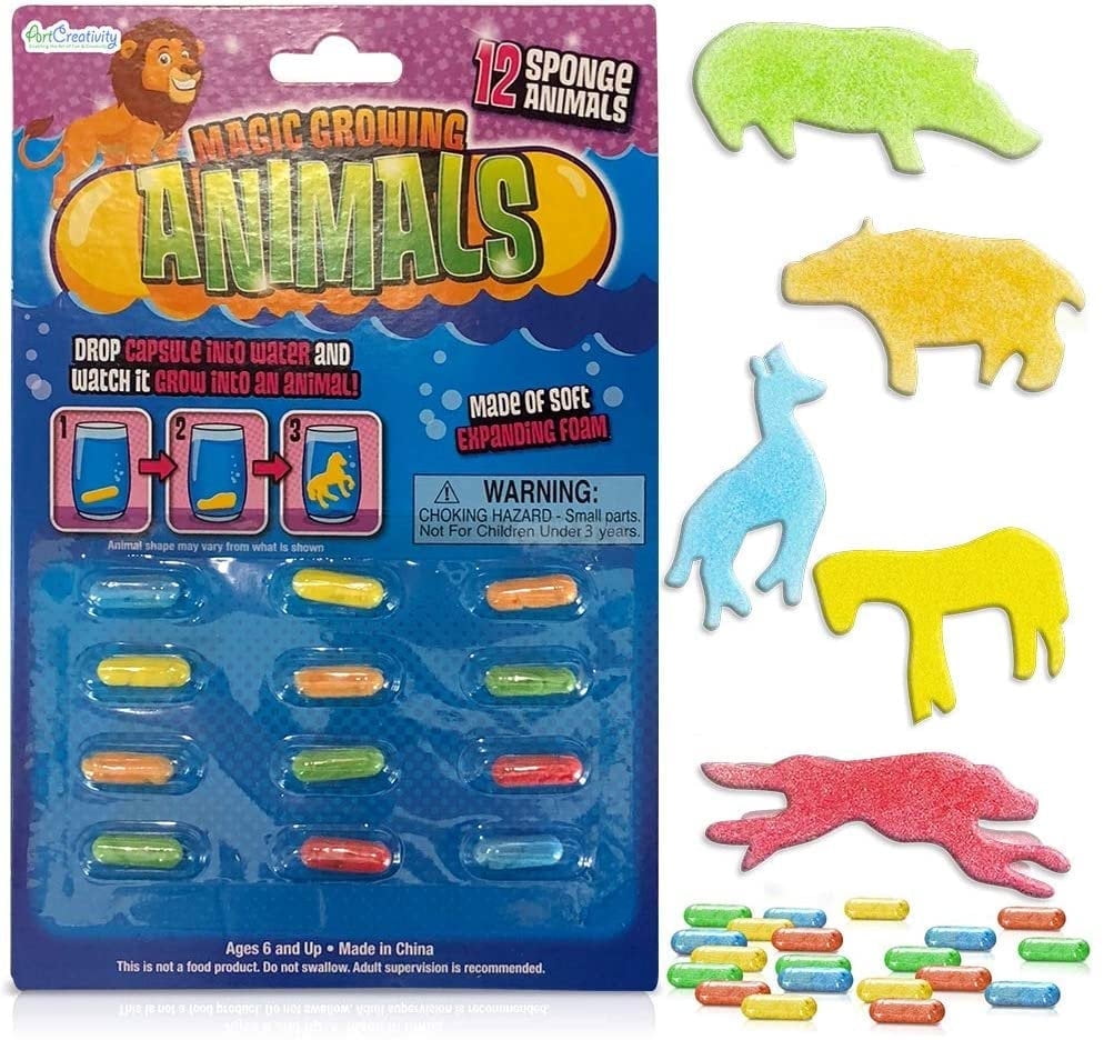 ArtCreativity Magic Growing Animal Capsules – 2 packs, 12 Expandable ...