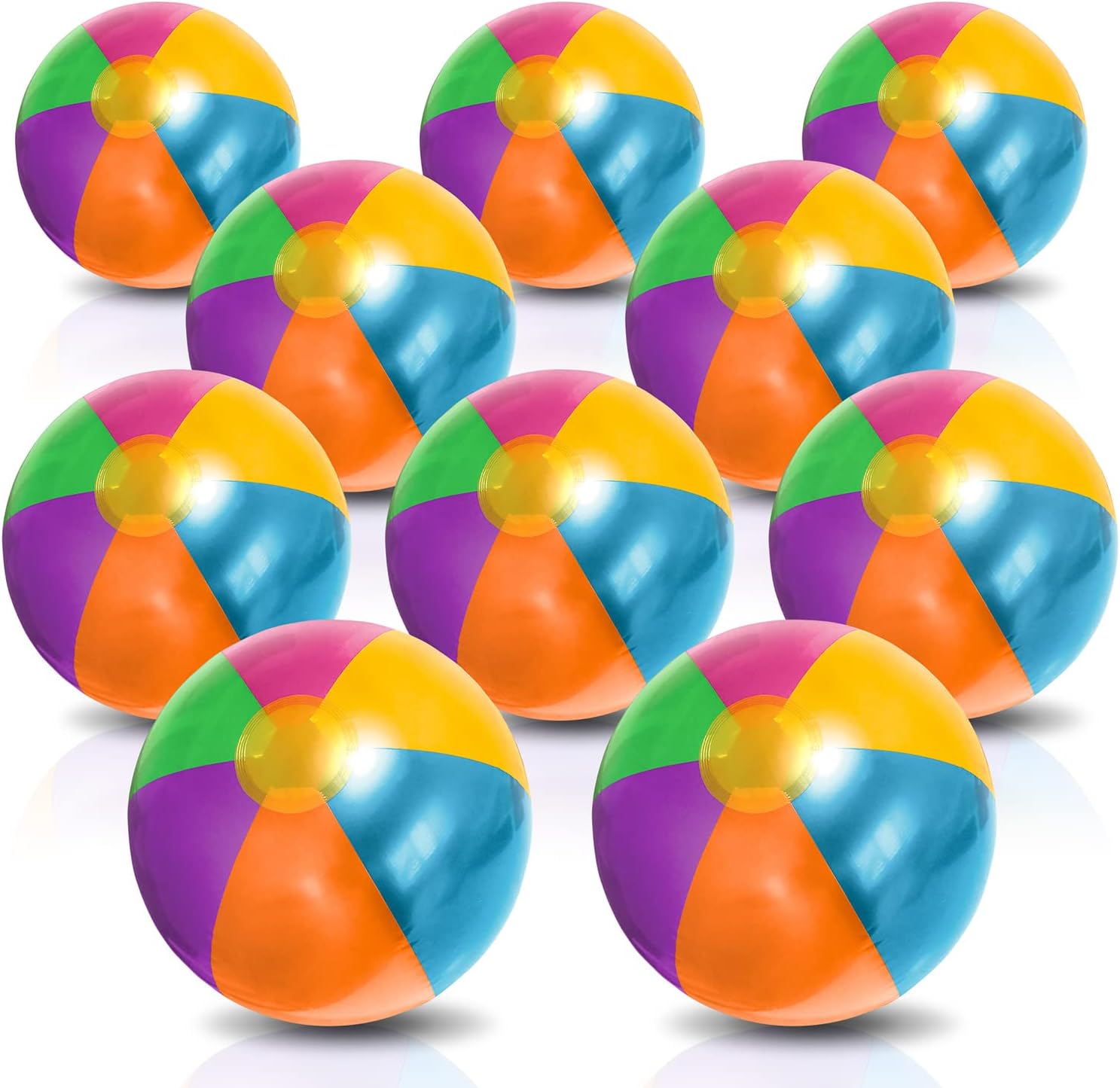 5 Pack Sequin Beach Ball Jumbo Pool Toys Balls - Walmart.com