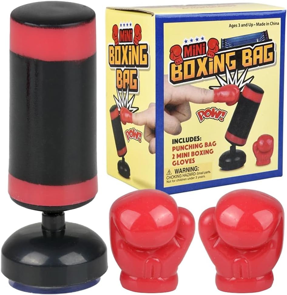 ArtCreativity Mini Boxing Bag Set for Kids – 3-Piece Tabletop Punching ...