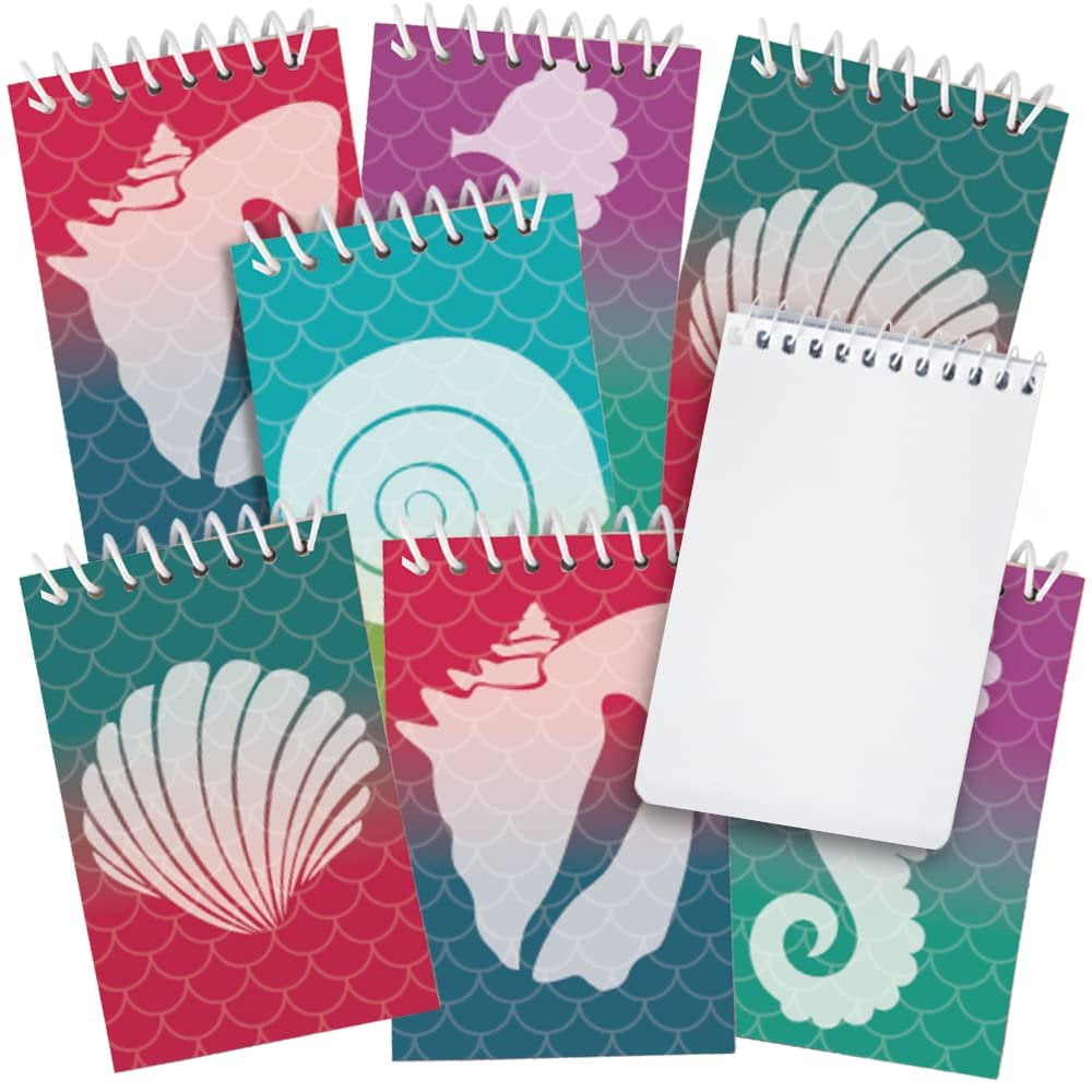 ArtCreativity Mini Mermaid Scale Notebooks, Pack of 12, Small Spiral ...