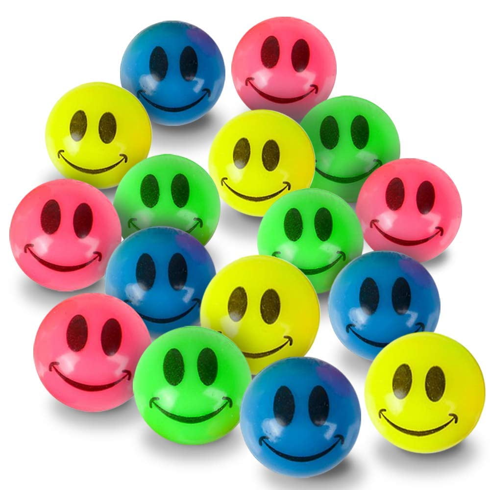 ArtCreativity Mini Smile Face Bouncing Balls - Bulk Pack of 144-1 Inch ...