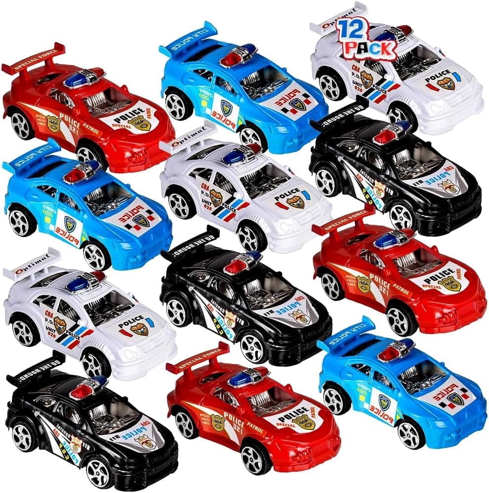 ArtCreativity Set of 12 Pullback Mini Police Cars – Toy Vehicle Set for ...