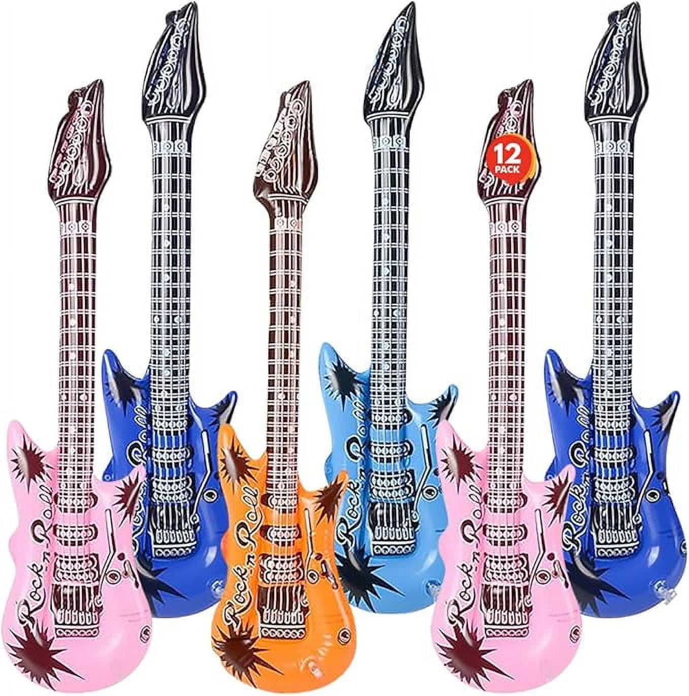 ArtCreativity Rock Guitar Inflates, Set of 12, Inflatable Guitar Toys ...