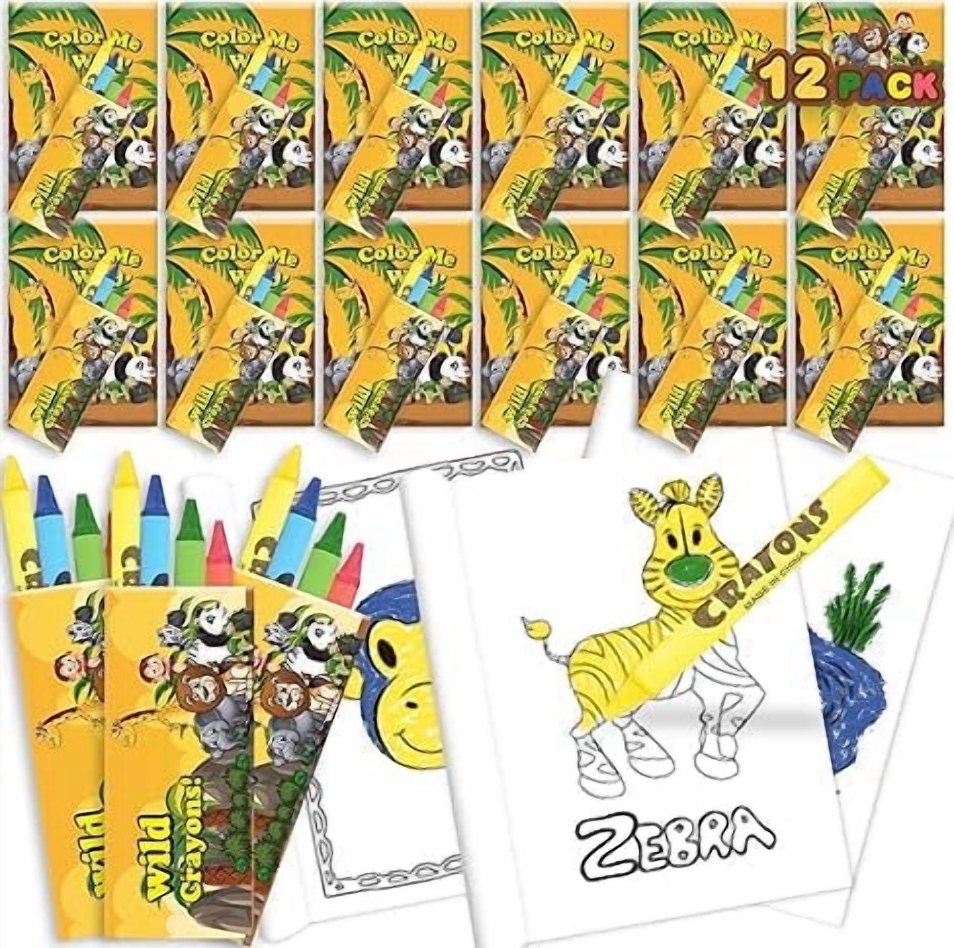 ArtCreativity Zoo Animal Mini Coloring Books - Kids Activity Set with ...