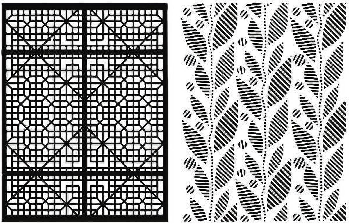 ArtDeco Perfect Pairs Embossing Folders (2) - Autumn Screen - Walmart.com