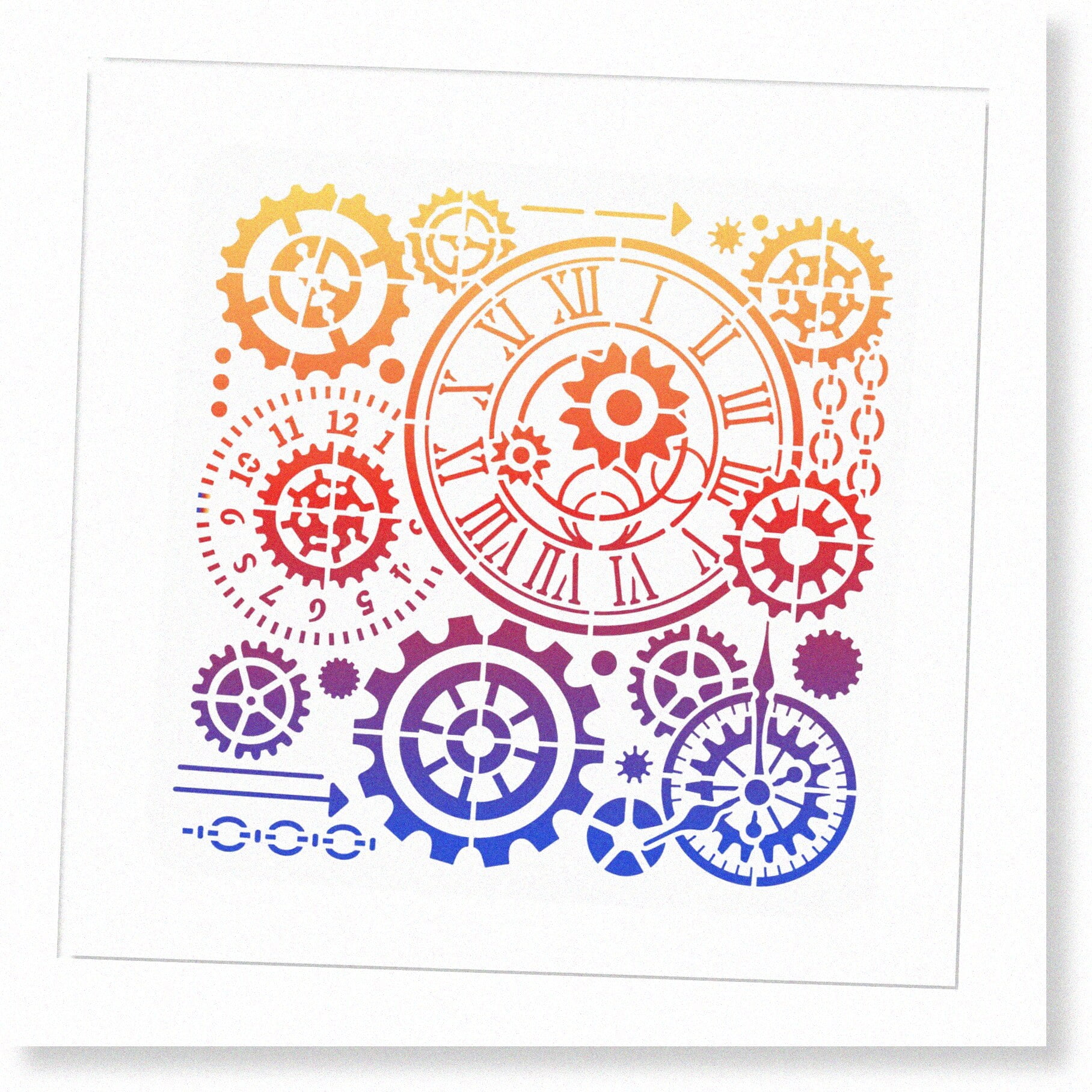 ArtGear Clock: Reusable DIY Plastic Gears for Painting on Wood, Wall ...