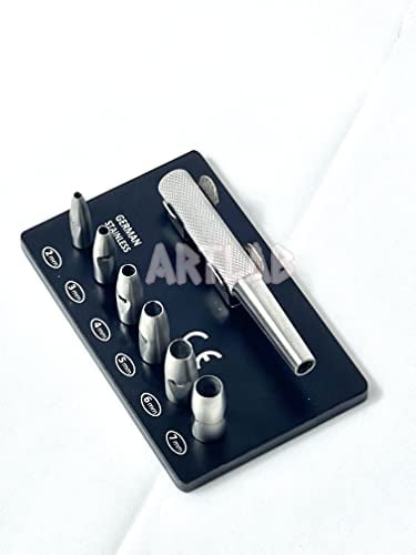 ArtLab -Set of 6 Keyes Dermal Punch Set 4", Screw-in Keyes Knives 2,3,4 ...