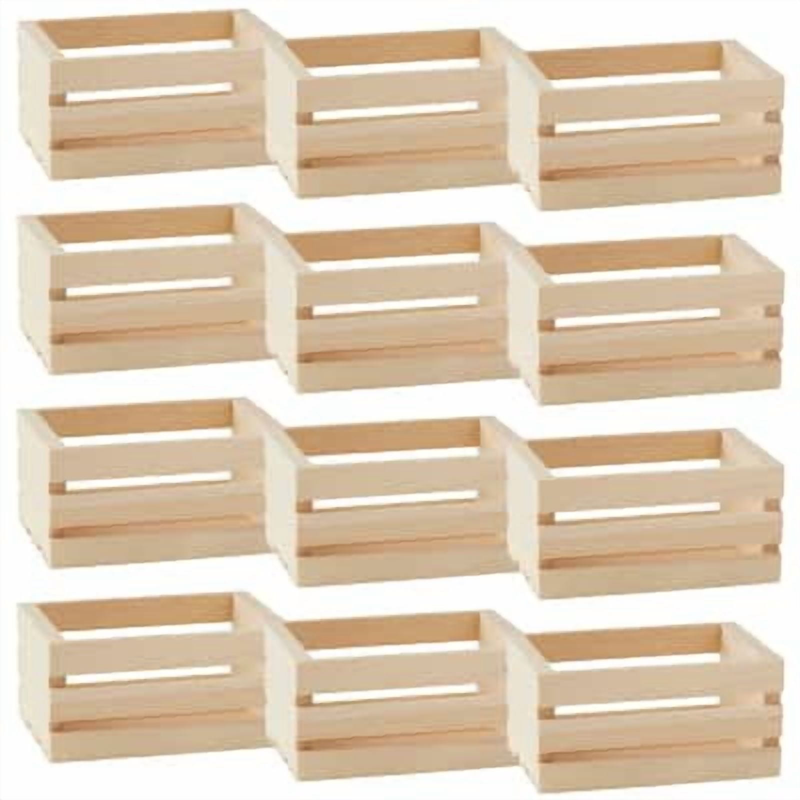 "ArtMinds 5"" Mini Unpainted Pinewood Crate - Small Box for Gifts ...