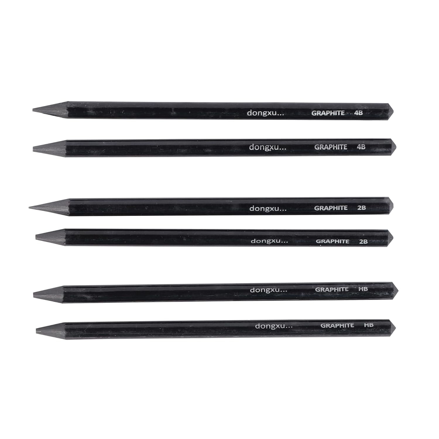 ArtRight Set of 6 Professional Woodless Graphite Sketch Pencils for ...