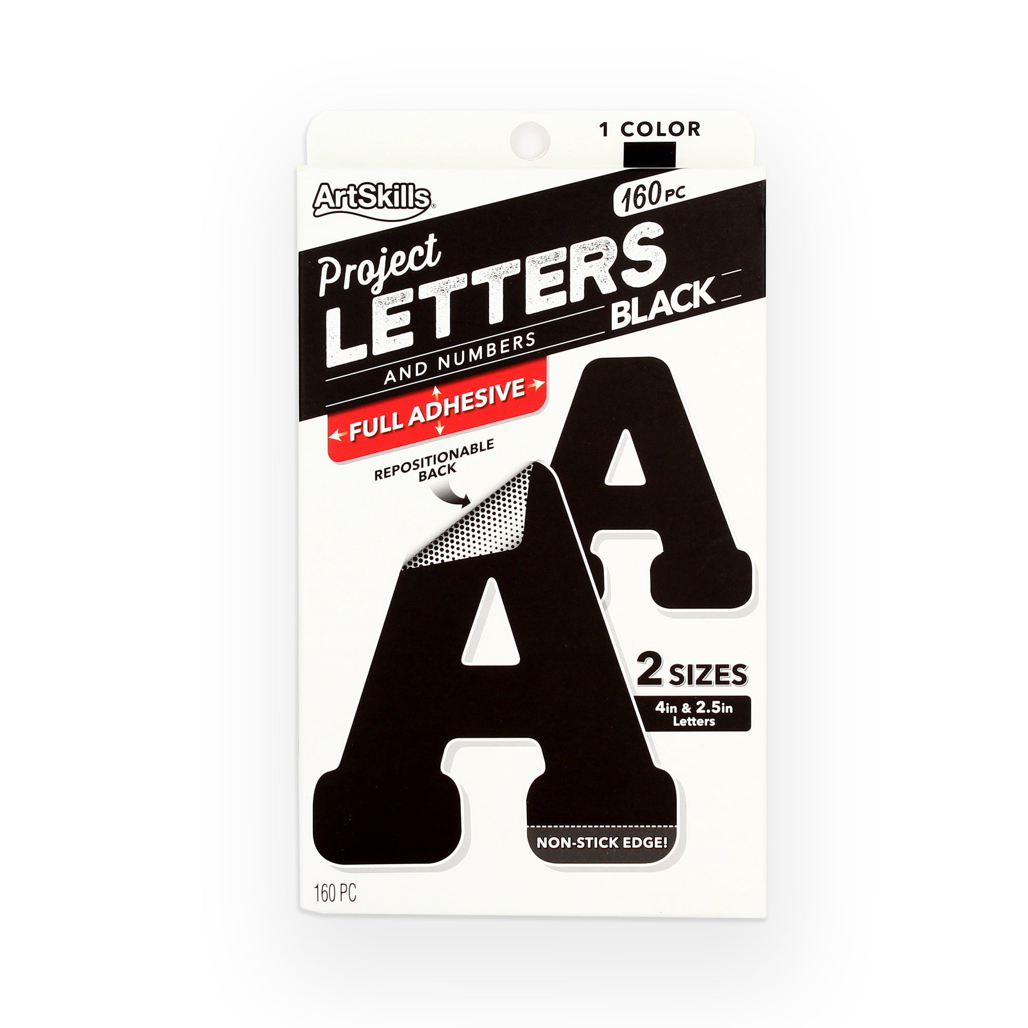 ArtSkills 2.5" and 4" Black and White Paper Letter and Number Stickers, 310Pc - Walmart.com