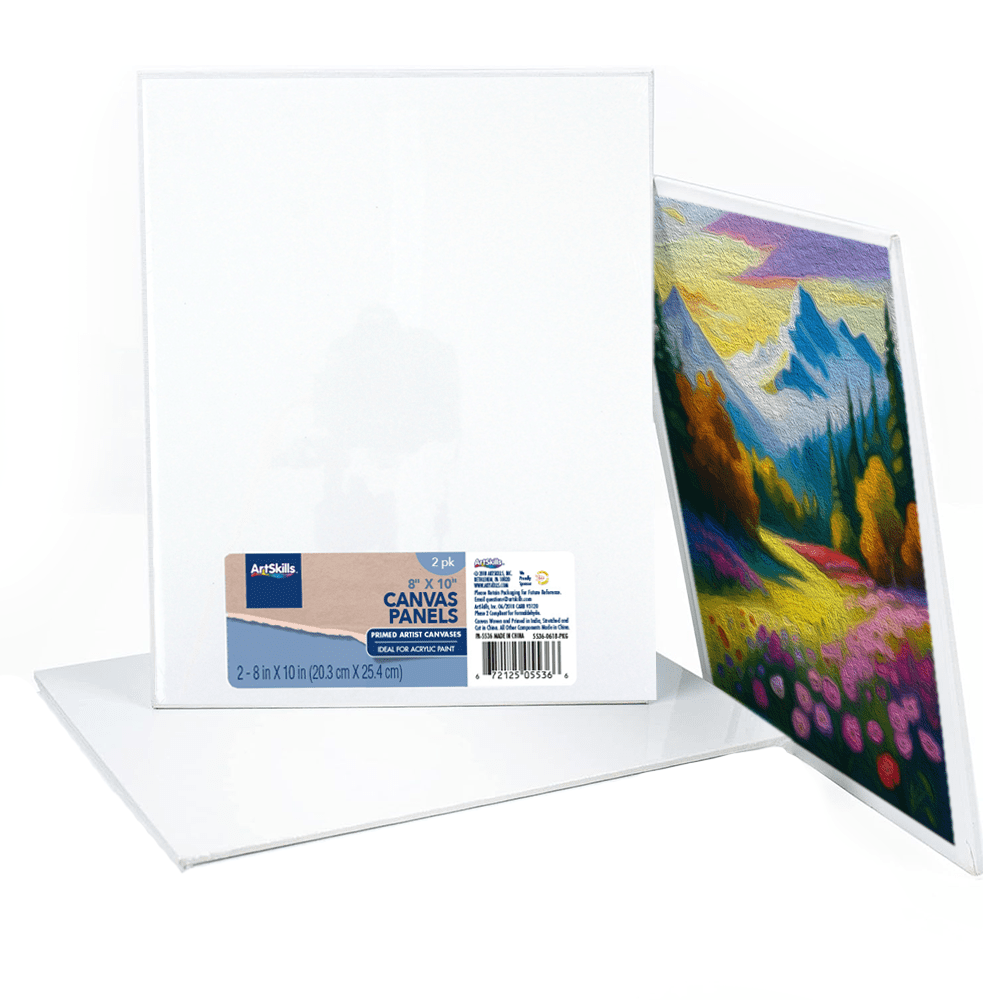 ArtSkills 8" x 10" Canvas Panels for Painting, 2-Pack - Walmart.com