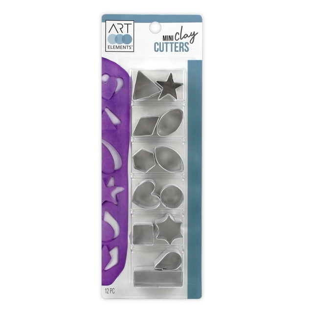 ArtSkills Art Elements Mini Clay Cutters 12ct Premium Stainless Steel ...