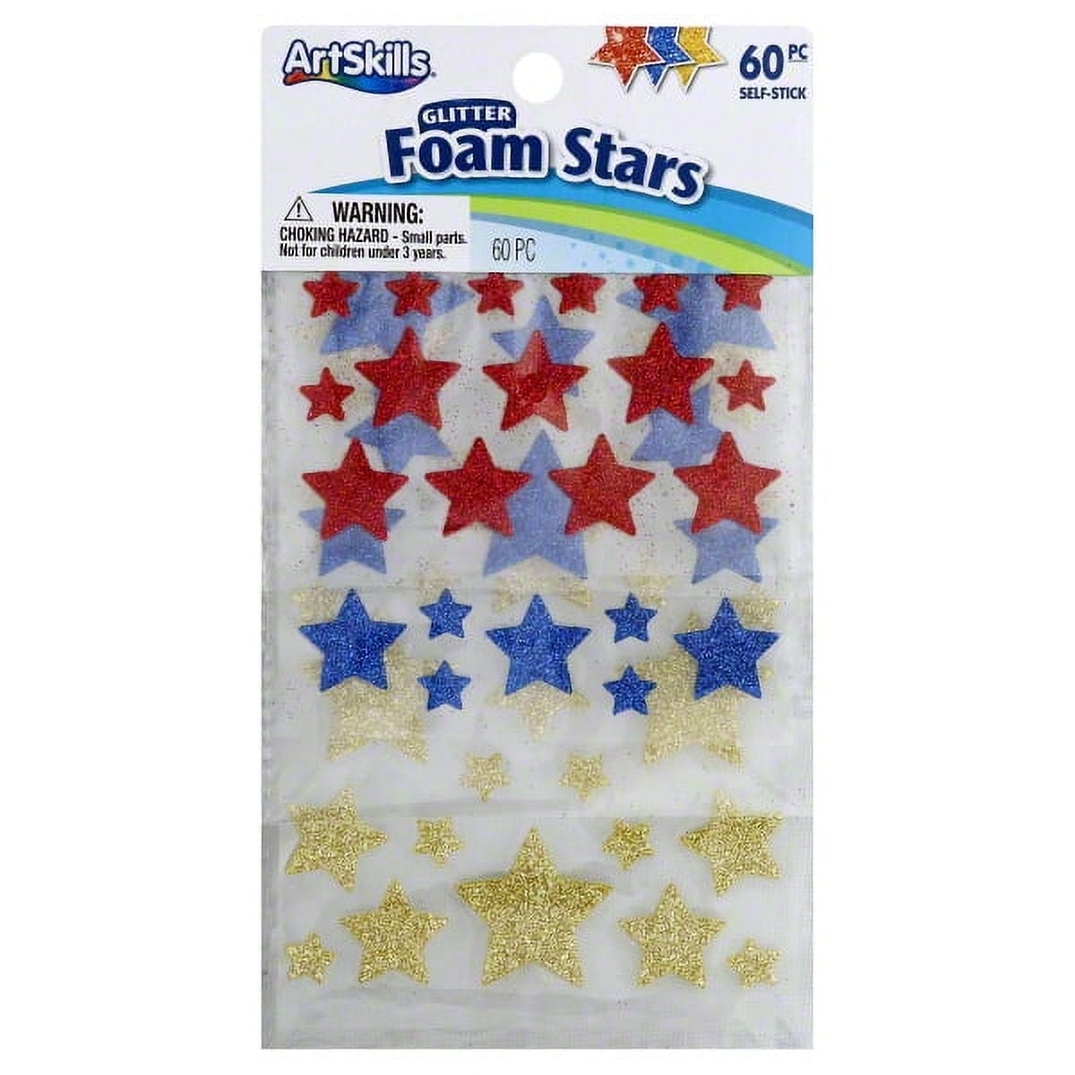 ArtSkills, ArtSkills Glitter Foam Stars, 60 stars - Walmart.com