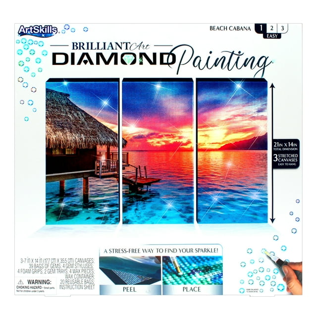 ArtSkills Brilliant Art Diamond Painting, Beach Cabana - Walmart.com