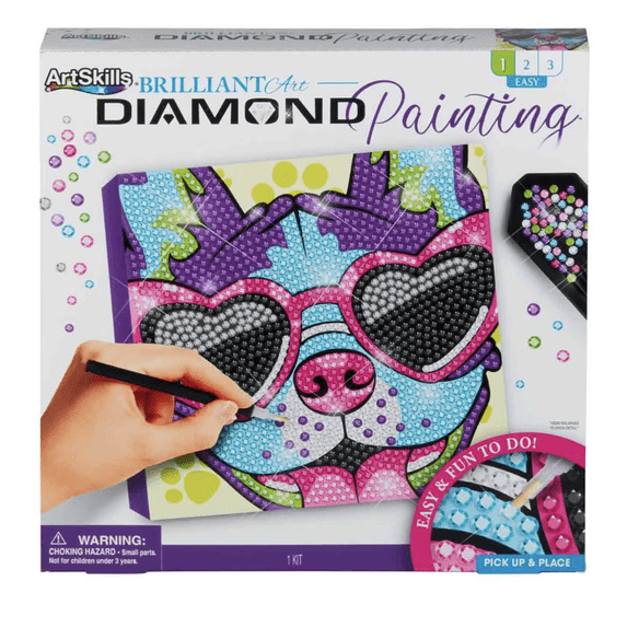 ArtSkills Brilliant Art Diamond Painting Kit, Dog Design - Walmart.com