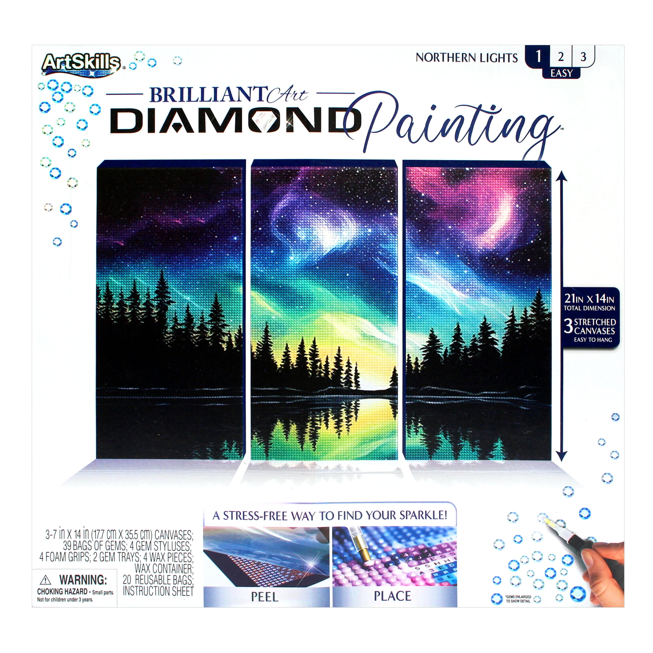 ArtSkills Brilliant Art Diamond Painting, Northern Lights - Walmart.com