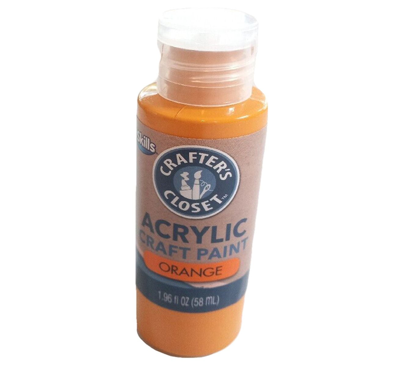 ArtSkills Crafters Closet Orange Acrylic Craft Paint 1.96 oz. bottle ...