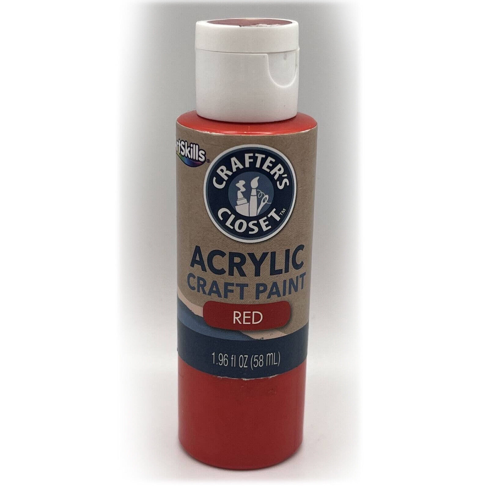 ArtSkills Crafters Closet Red Acrylic Craft Paint 1.96 oz. bottle ...