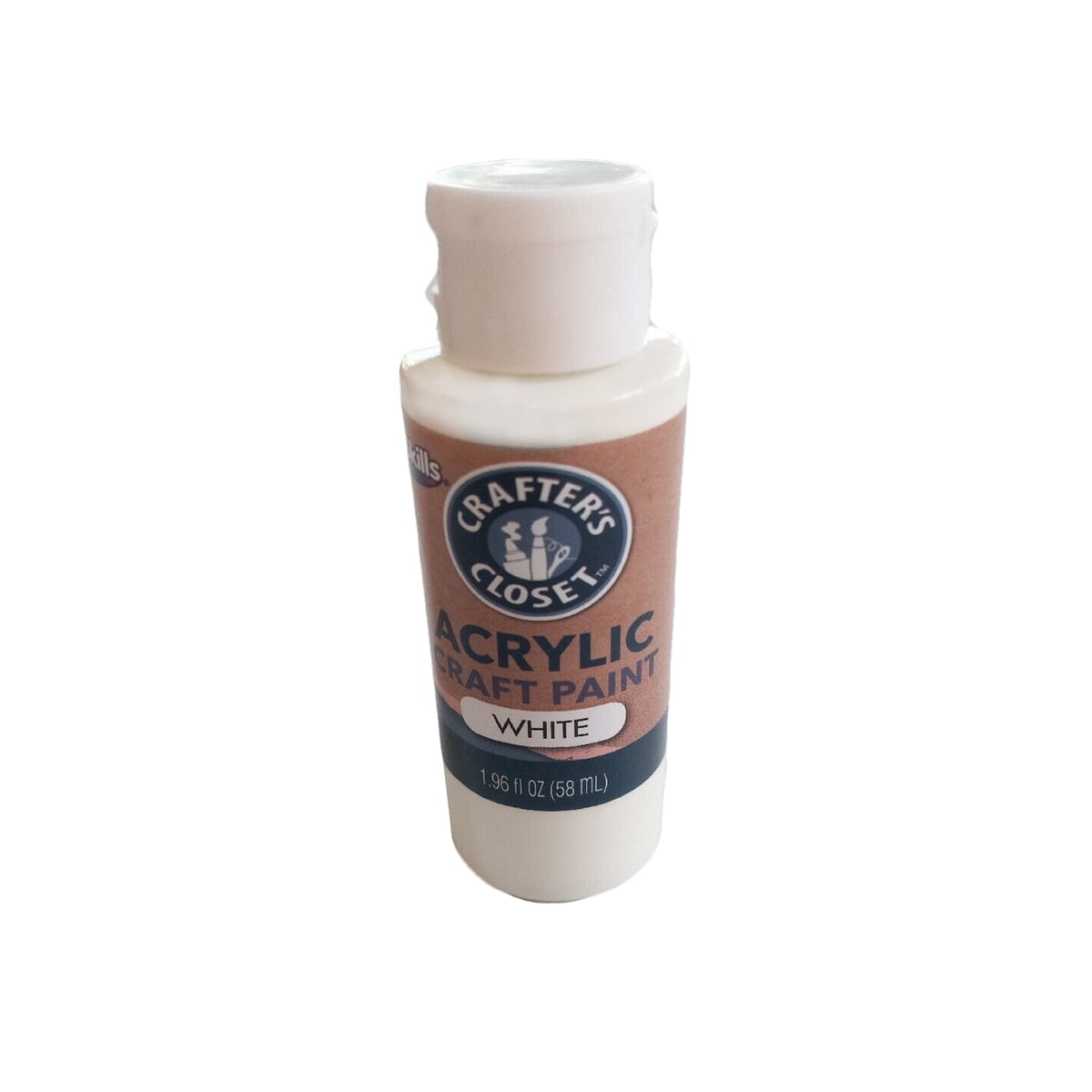 ArtSkills Crafters Closet White Acrylic Craft Paint 1.96 oz. bottle ...