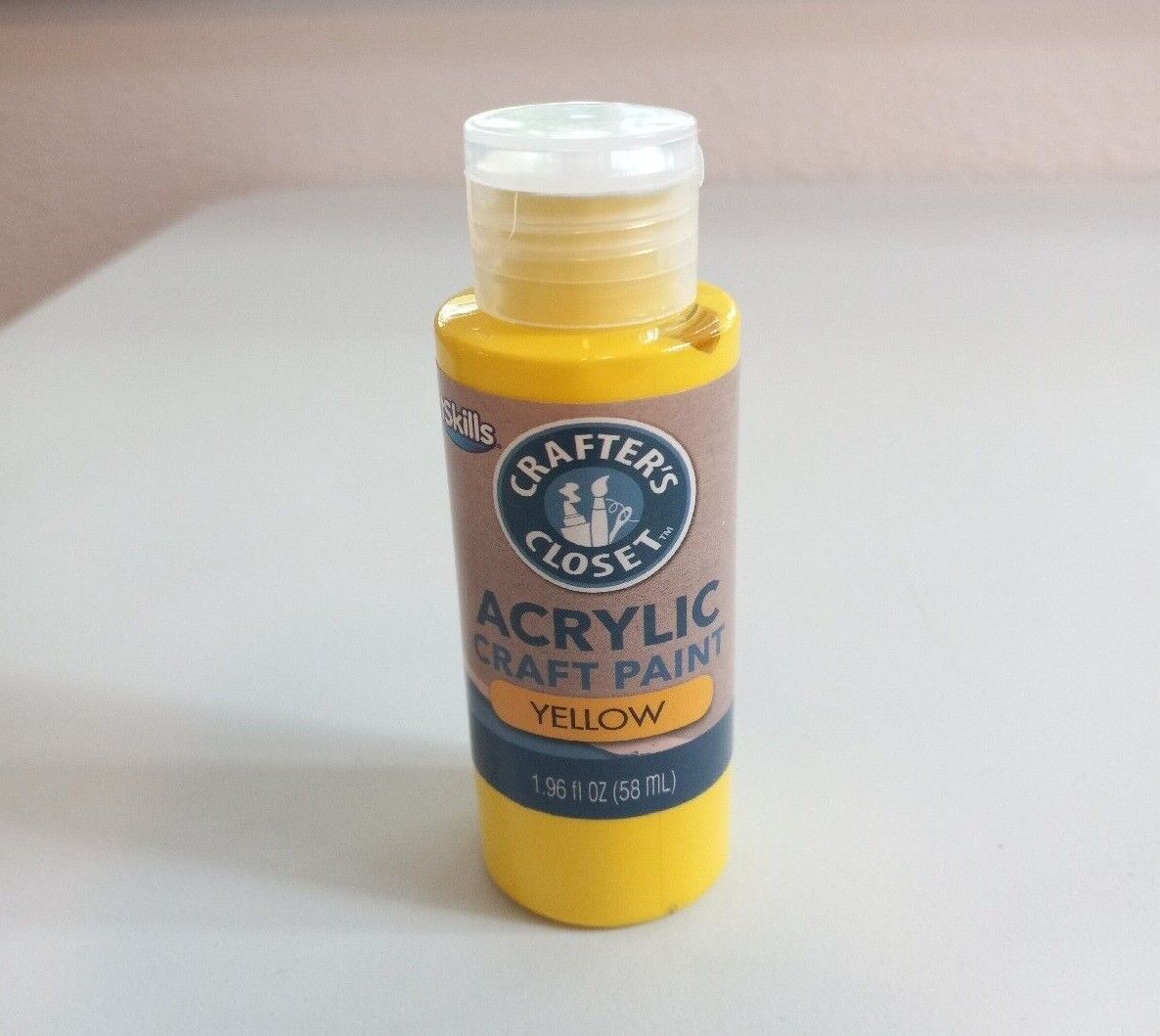 ArtSkills Crafters Closet Yellow Acrylic Craft Paint 1.96 oz. bottle ...