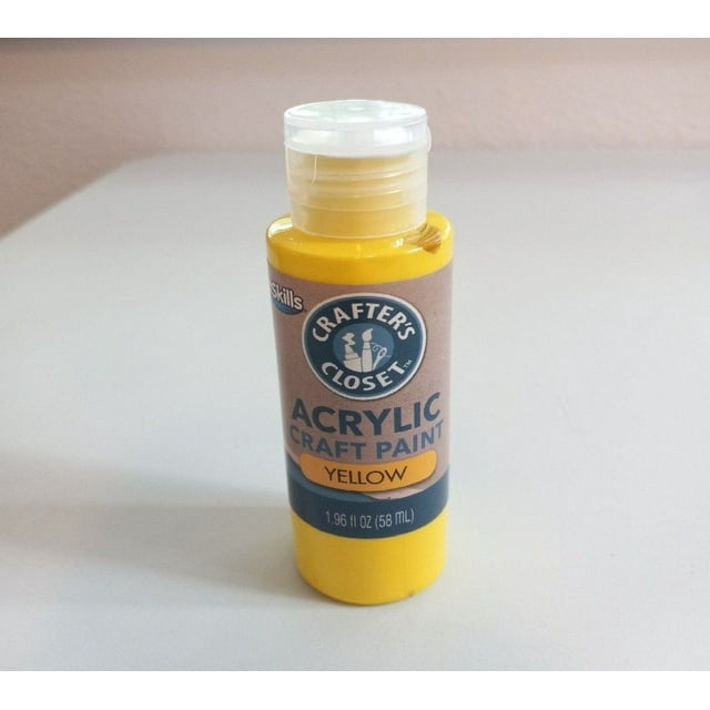 ArtSkills Crafters Closet Yellow Acrylic Craft Paint 1.96 oz. bottle ...
