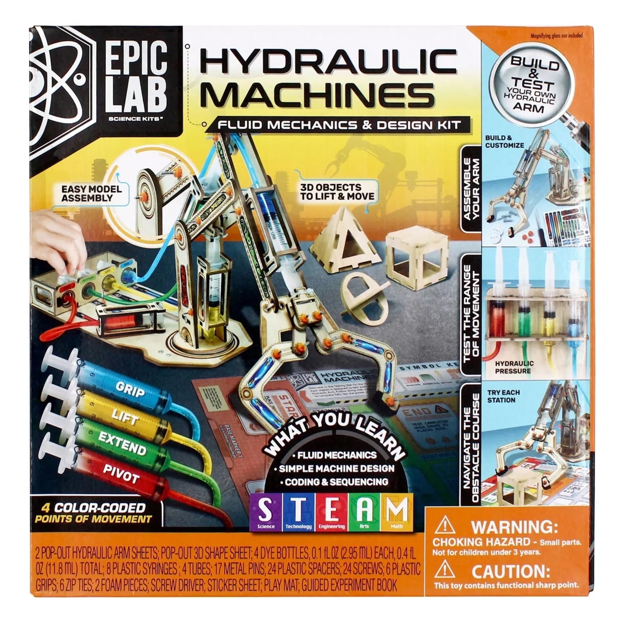 ArtSkills Epic Lab Hydraulic Machines STEM Fluid Science Kit - Walmart.com