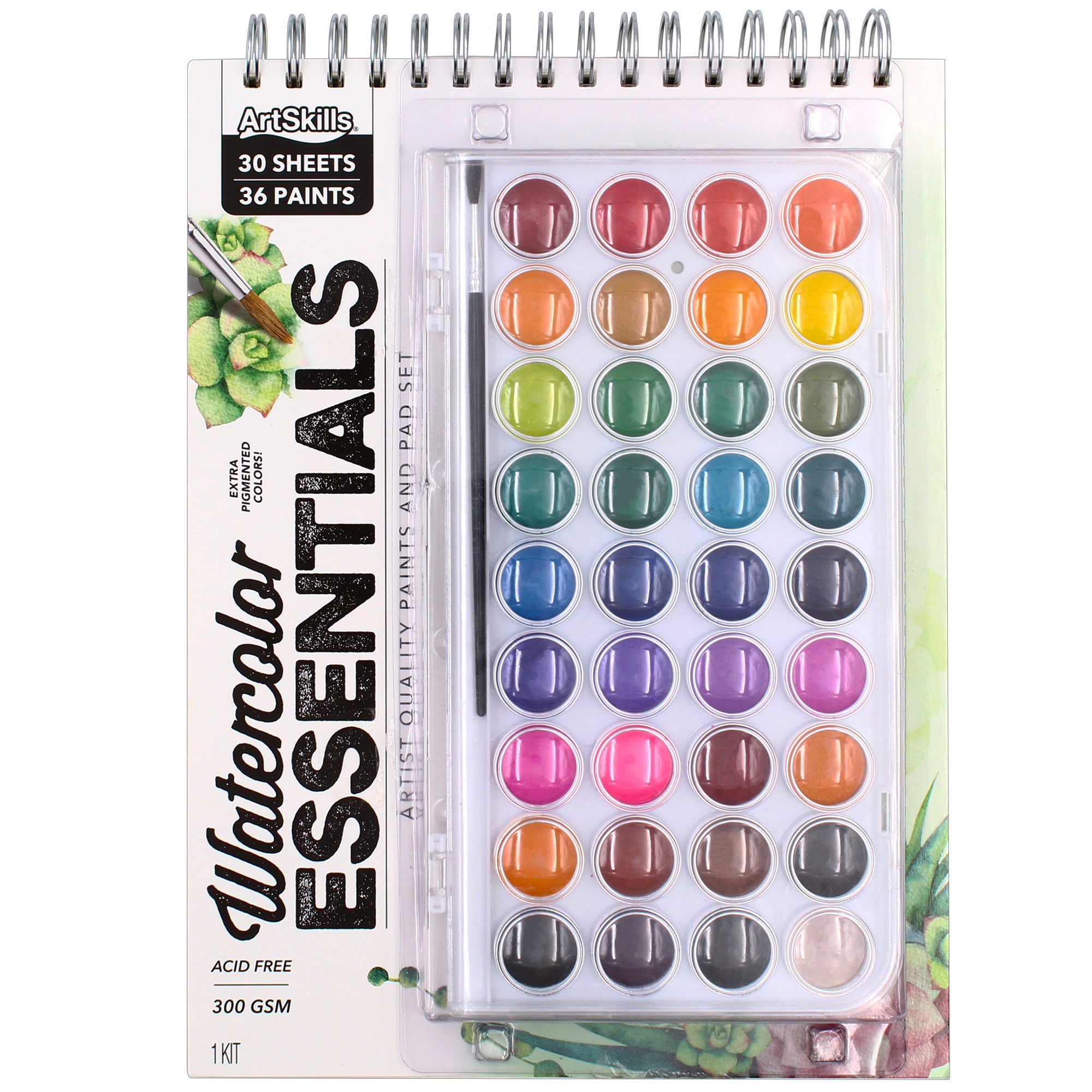 ArtSkills Essentials Watercolor Set, 9"x12" Paper Pad (30 Sheets ...