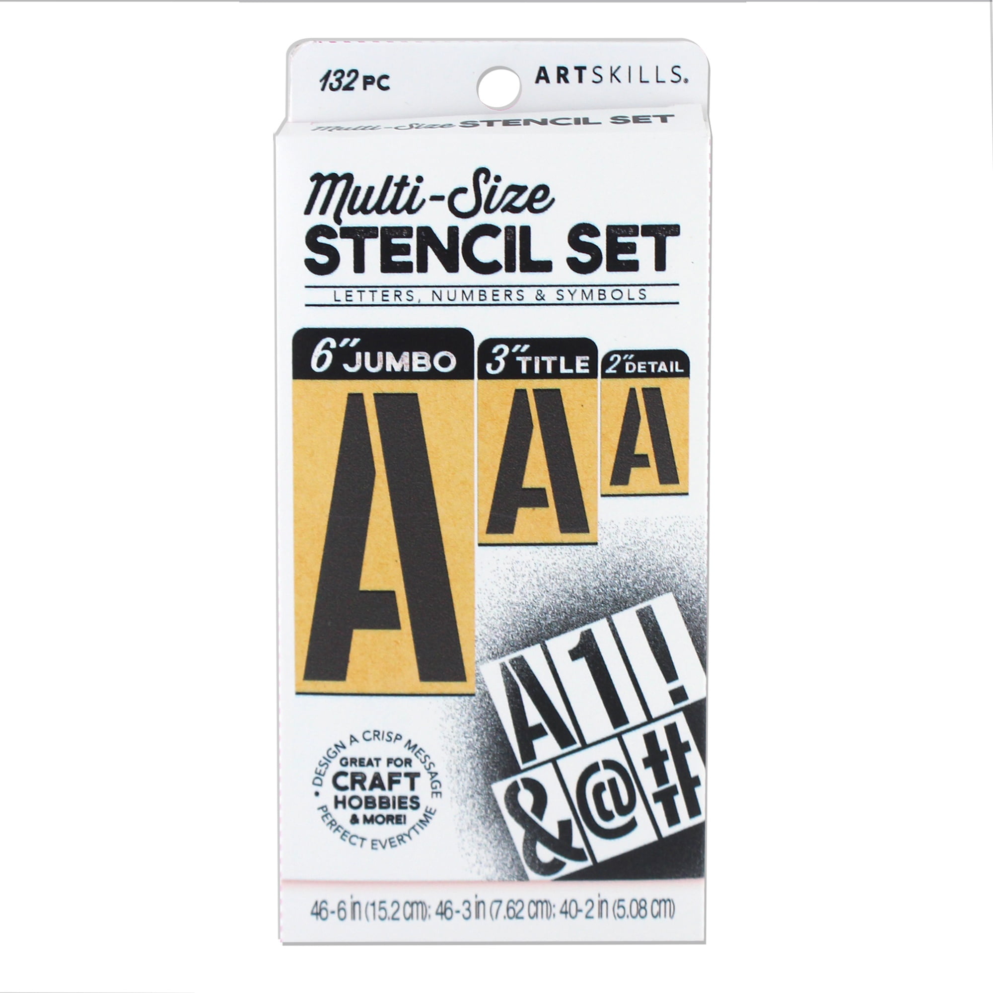 ArtSkills Multi-Size Letter Stencil Set, with Numbers and Symbols for ...