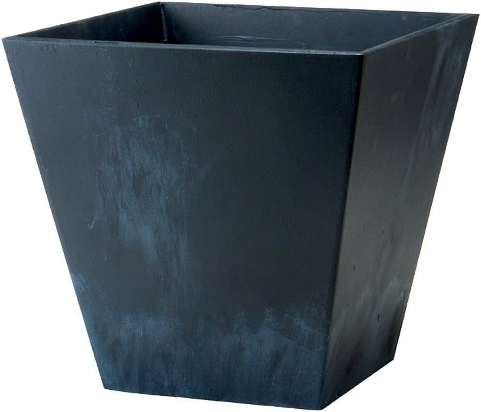 ArtStone Root & Vessel 35148, Black, Ella Square Planter, 14-Inch ...